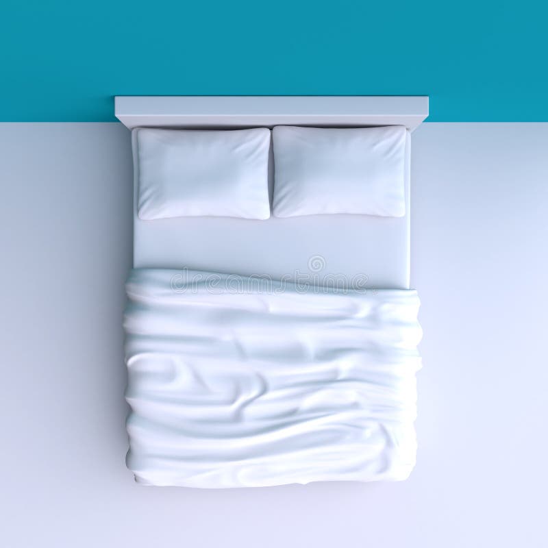 Bed Top View Pillows Stock Illustrations – 1,303 Bed Top View Pillows ...