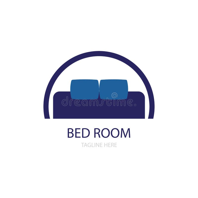Bed room logo vector stock vector. Illustration of bedding - 173775386