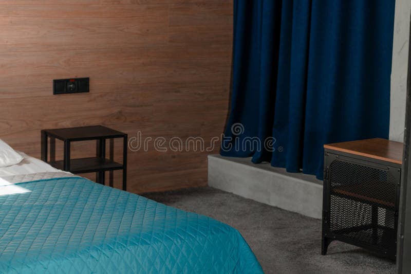 Bed Room Indoor Ordinary Living Resting Space Furniture Objects Stock ...