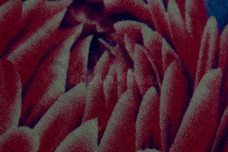 Bed Sheet Design with Silk Texture and Pink Flower Design. Stock Photo ...