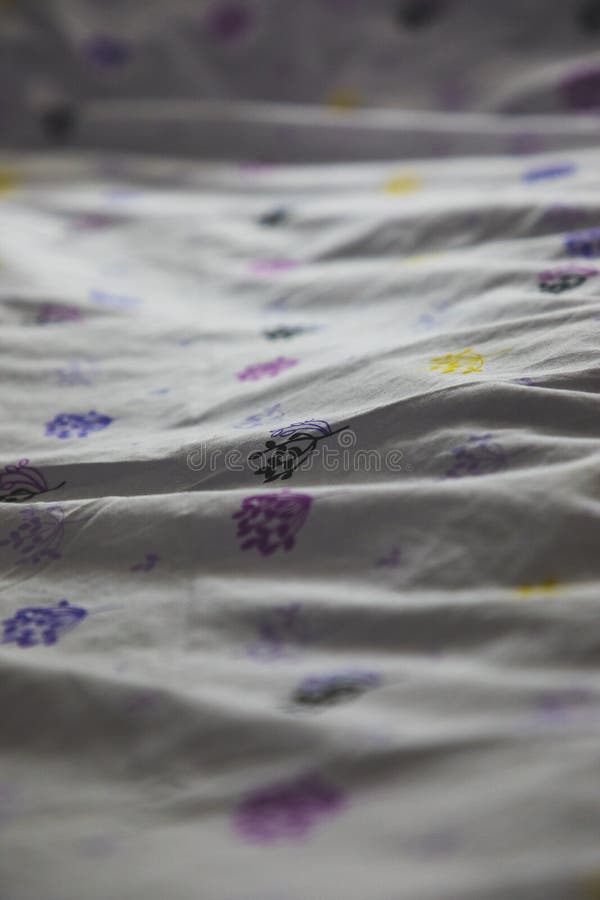 Bed Sheets Texture Perspective Shot Stock Image - Image of bedding ...