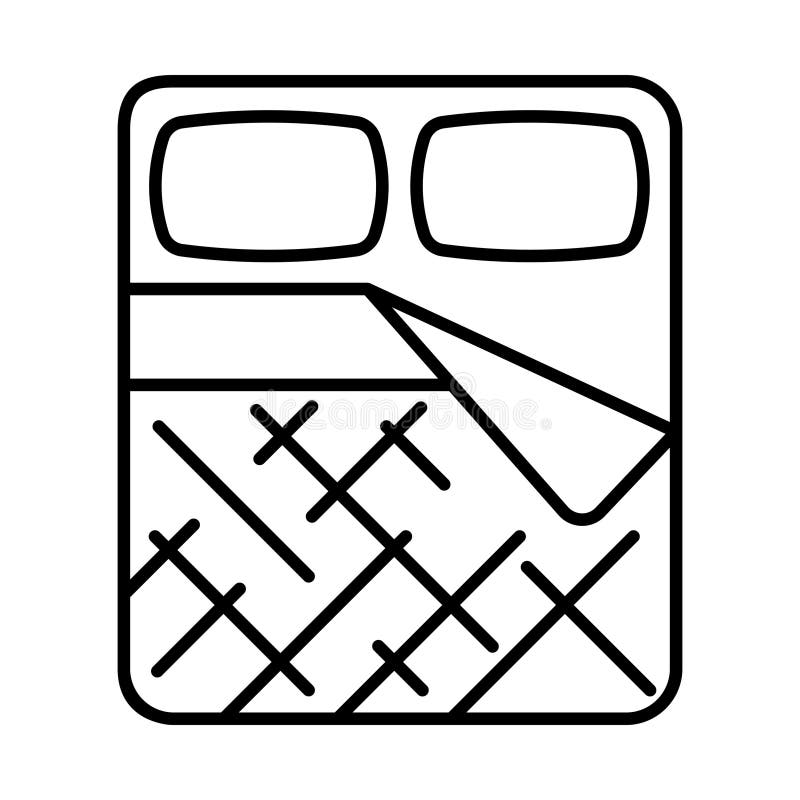 Bed Sheets Icon. Home Decor Element Thin Line Illustration Stock Vector ...