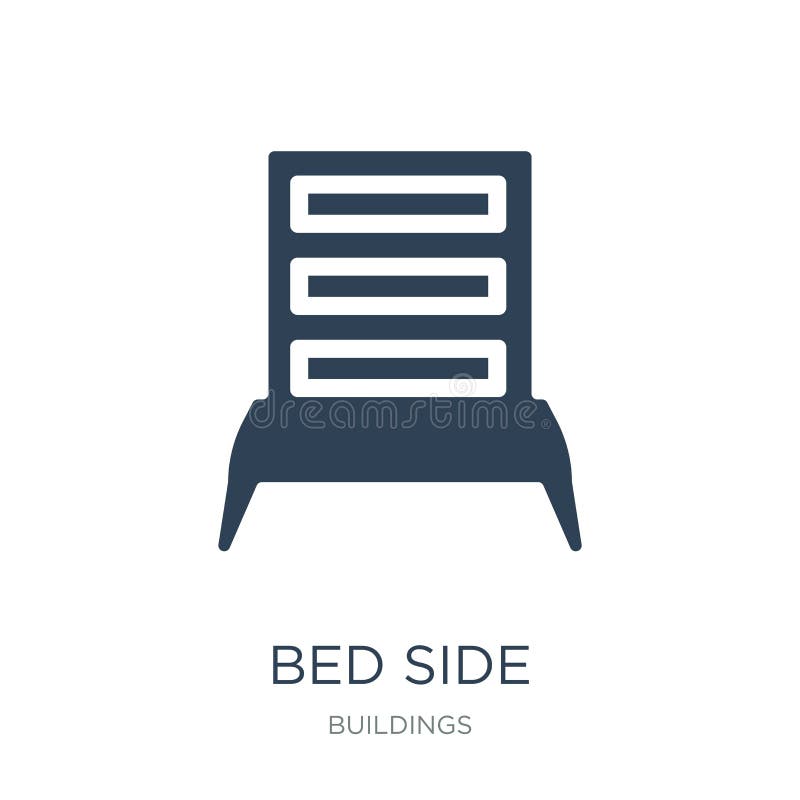 Bed Side Icon in Trendy Design Style. Bed Side Icon Isolated on White ...
