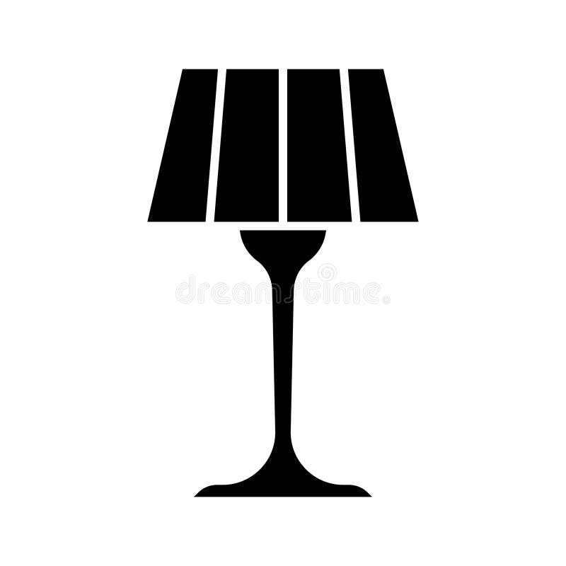 Bed Side Lamp Icon Vector on Trendy Design Stock Illustration ...