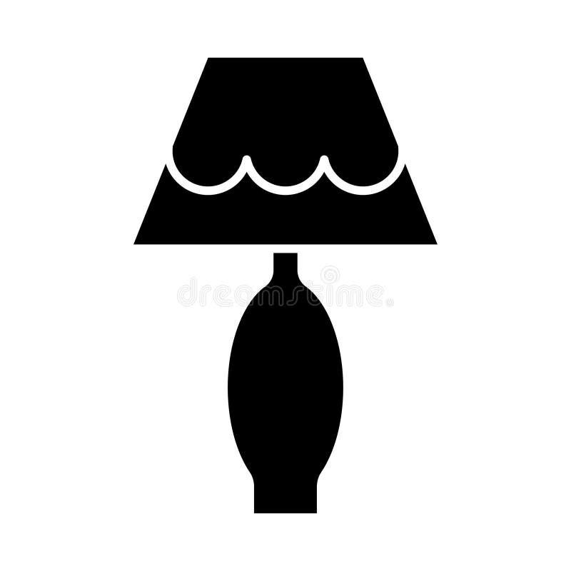 Bed Side Lamp Icon Vector on Trendy Design Stock Illustration ...