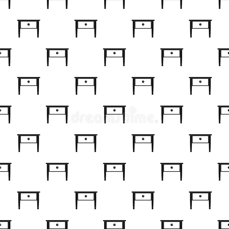 Bed Side Table Pattern Seamless Vector Stock Vector - Illustration of ...