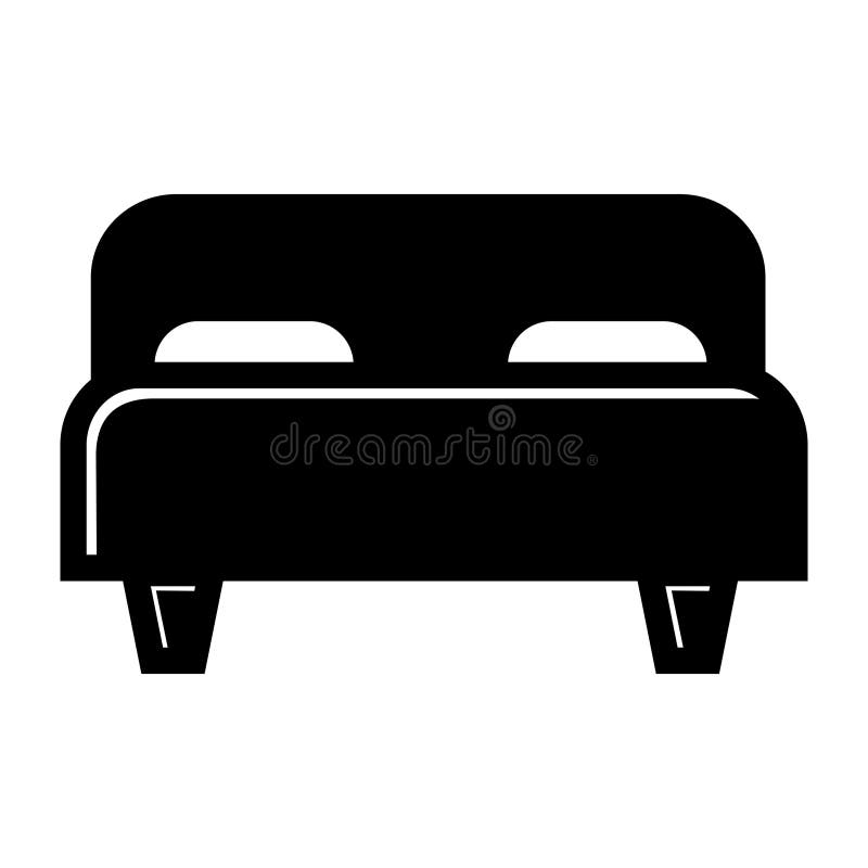Bed, Simple Vector Symbol, Set Isolated on White Stock Vector ...