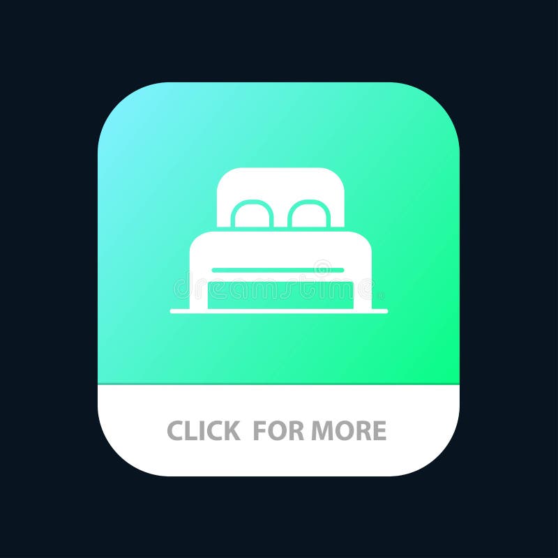 Bed, Sleep, Room, Hotel Mobile App Icon Design Stock Vector ...