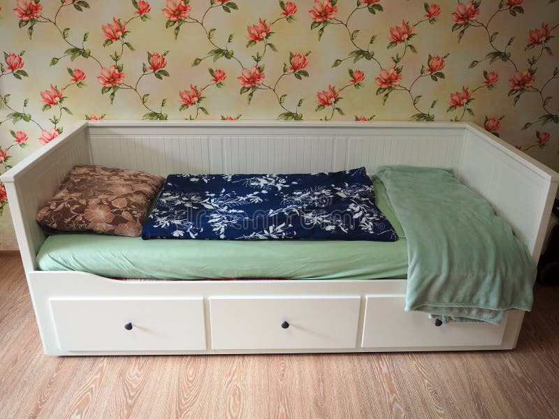 Bed for Sleeping, Details and Close-up. Bed in the Interior Stock Image ...