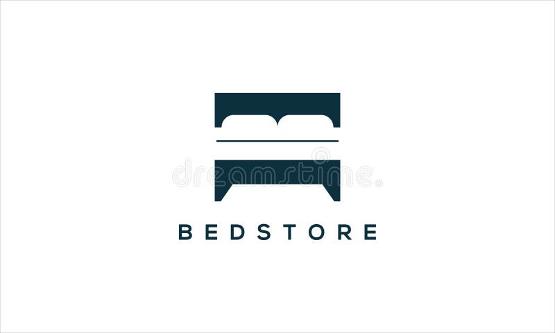 Bed Store Logo or Bed Shop Icon Vector Illustration Stock Vector ...