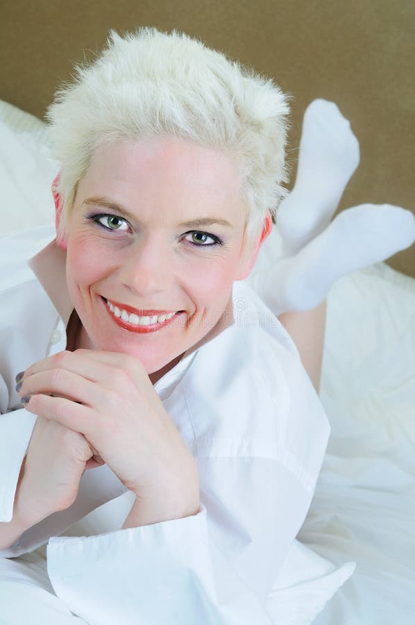 Bed time stock image. Image of smile, short, relaxing - 17304845