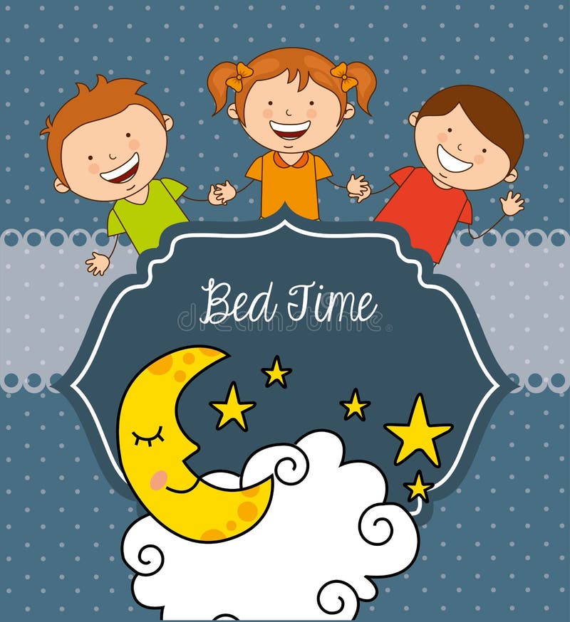Bed time stock vector. Illustration of time, good, dream - 60505777