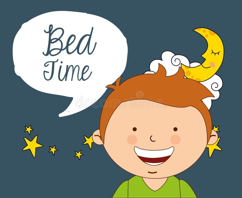 Bed time stock vector. Illustration of speech, sleepless - 60509146
