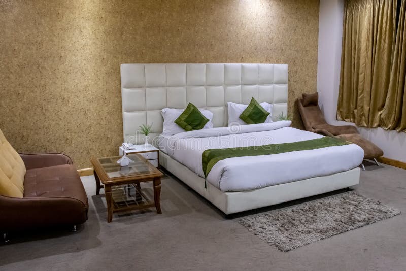 Bed with White Sheets and Pillows Stock Photo - Image of mattress ...