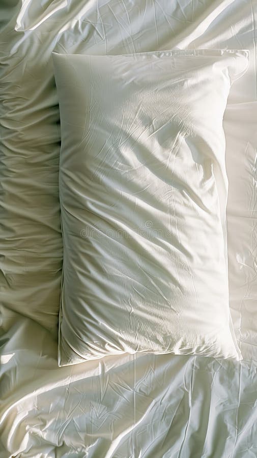 A Bed with White Sheets and Pillows, Emphasizing Its Disheveled State ...