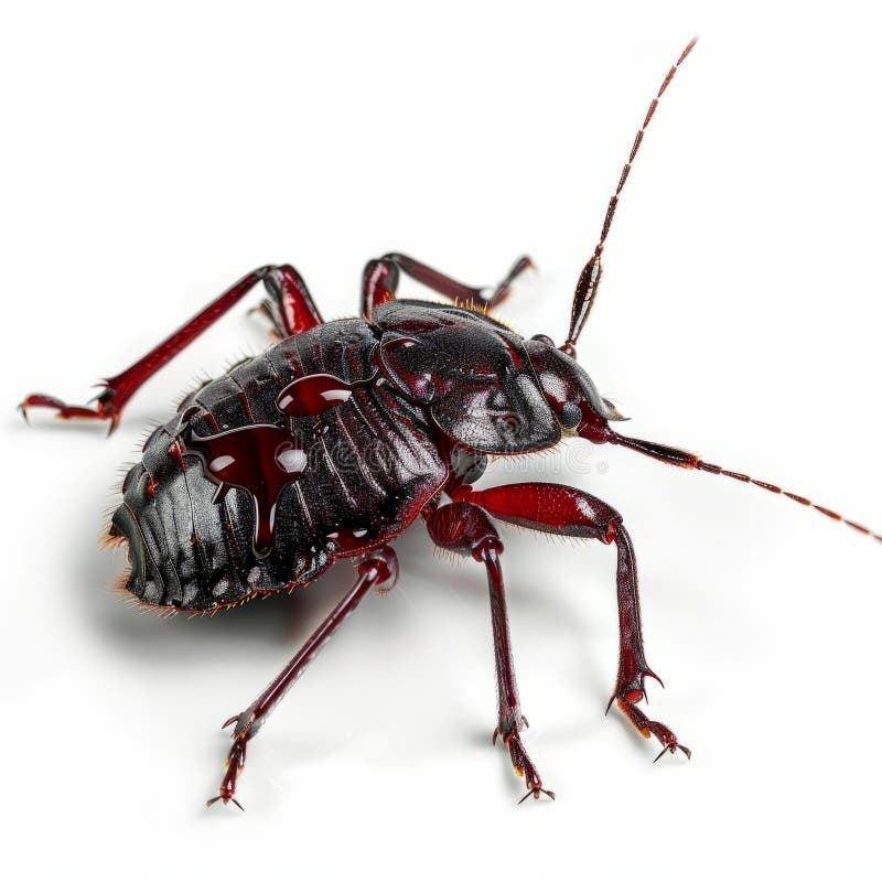 Bedbug Insect Isolated on White Stock Photo - Image of bugs, parasitic ...