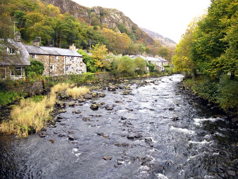 Beddgelert, Gwynedd, Wales. Stock Afbeelding - Image of vakanties ...
