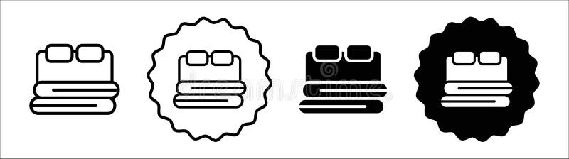 Bedding Icon Symbol Set Collection. Bedding Simple Vector Sign Bundle ...