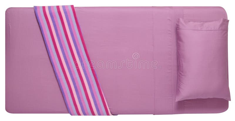 Top View of F Bedding Sheets and Pillow Stock Photo - Image of ...