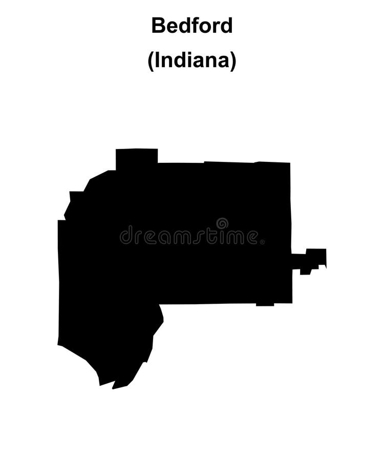 Bedford outline map stock vector. Illustration of outline - 357279586