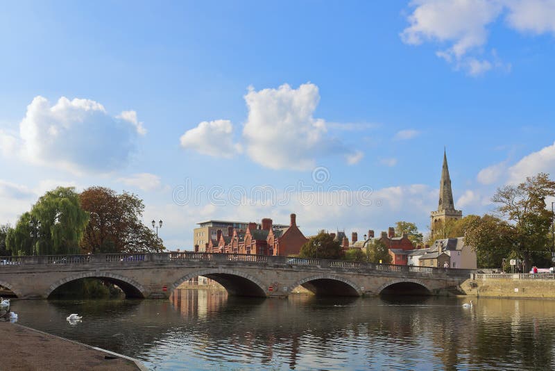 Bedford town bridge stock image. Image of town, clouds - 21301685