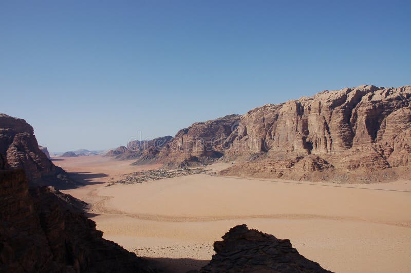 Bedouin Village in Wadi Rum, Jordan. Stock Image - Image of sandstone ...