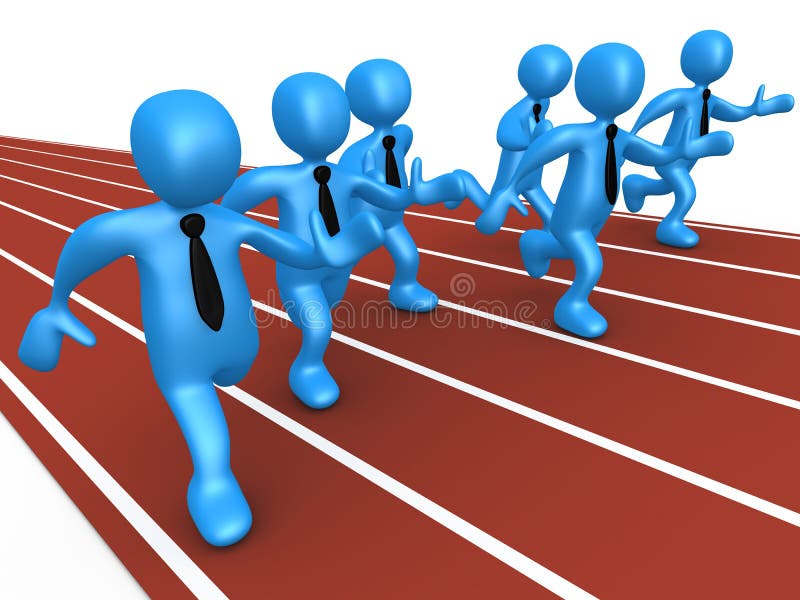 Bedrijfs Concurrentie stock illustratie. Illustration of voordeel ...