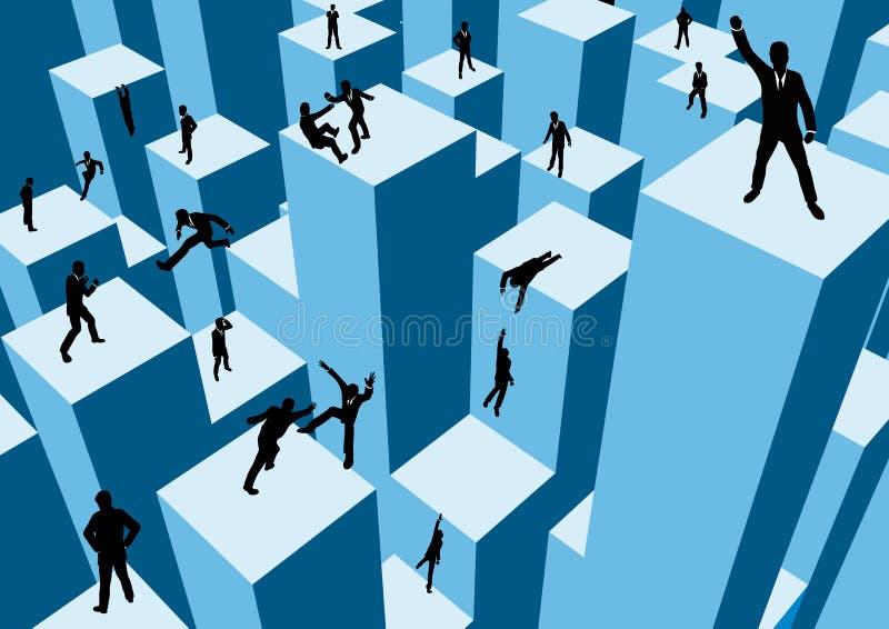 Bedrijfs Concurrentie stock illustratie. Illustration of moeilijk - 4973451
