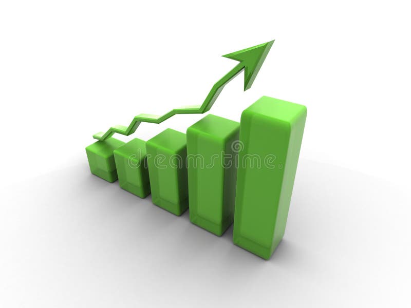 Bedrijfs grafiek stock illustratie. Illustration of groei - 12549261