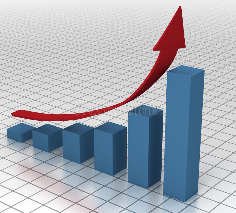 Bedrijfs Grafiek Op De Stijging Stock Illustratie - Illustratie ...