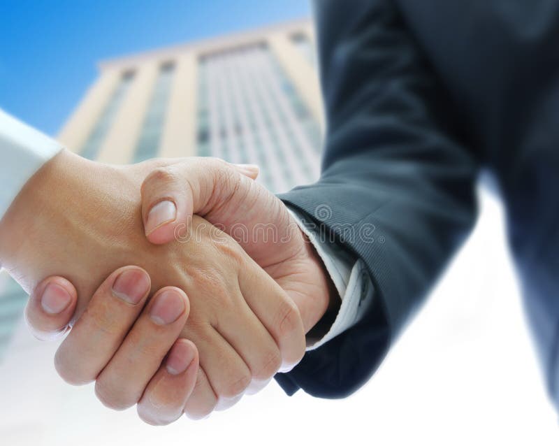 De Partners Die Van De Zakenman Handen Met Kostuum Schudden Stock Foto ...