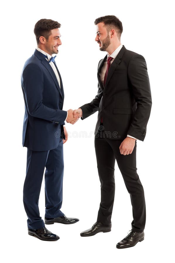 Bedrijfs Mensen Die Handen Schudden Stock Afbeelding - Image of groet ...