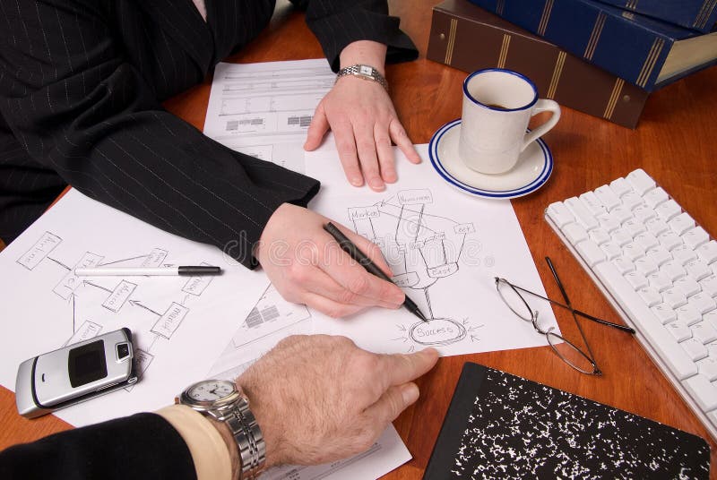 Bedrijfs mensen planning stock afbeelding. Image of mededeling - 2031637