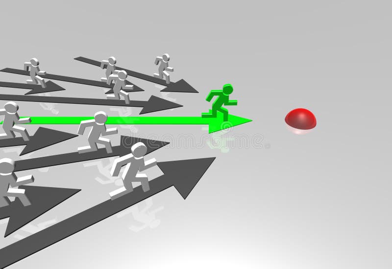 Bedrijfsuitdaging En Concept Van Oplossingvector Met Zakenmensen Die ...