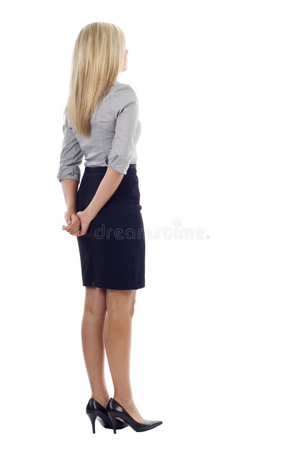 Bedrijfs Vrouw van de Rug stock afbeelding. Image of kaukasisch - 15501811