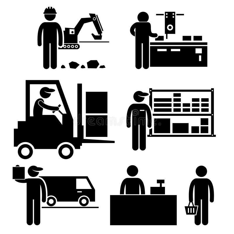 Pictogram Van Het Bedrijfsecosysteem Vector Illustratie - Illustration ...