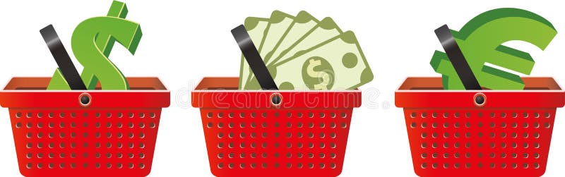 Winkelmand Vector tekening vector illustratie. Illustration of zaken ...