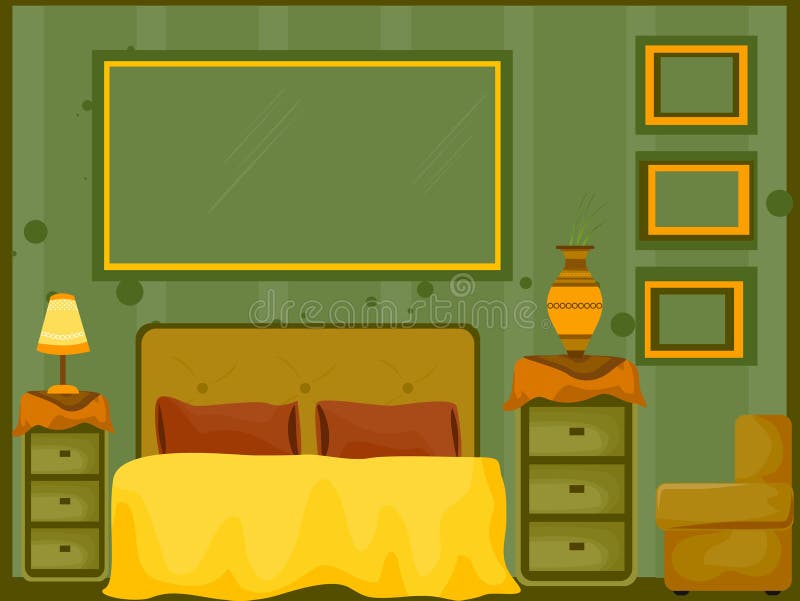 Vector minimalist bedroom stock photo. Illustration of bedroom - 145303892
