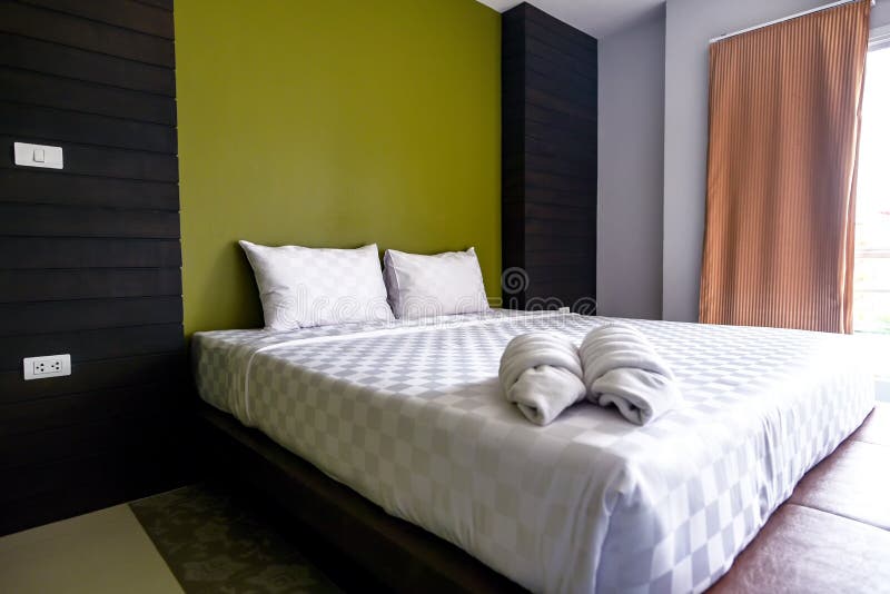 Bedroom, Not Cluttered and Clean, Light during the Day. Stock Image ...