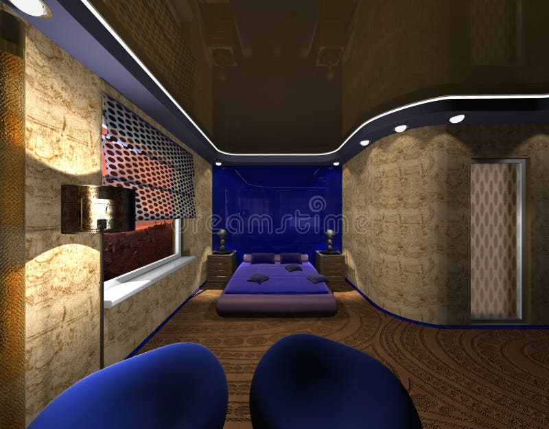 Bedroom Design in the Style of the Maya Stock Illustration ...