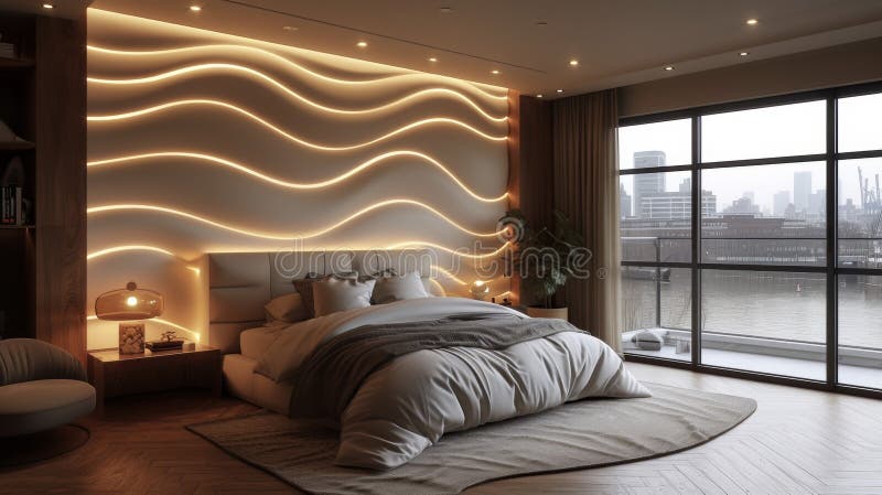This Bedroom Design Utilizes LED Rope Lights To Create a Stunning and ...