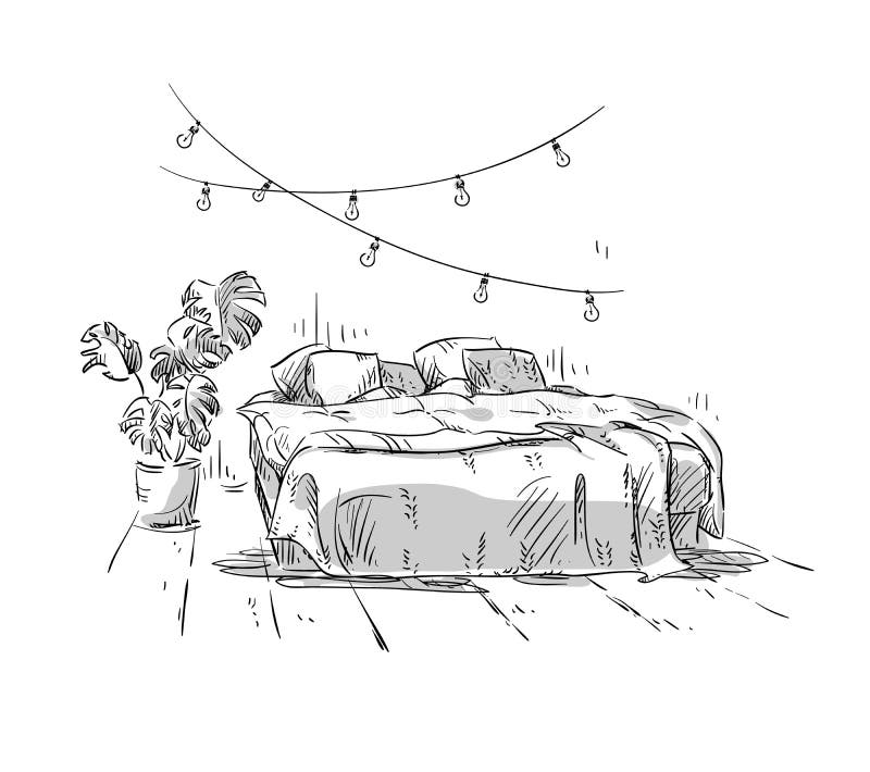 Duvet Drawing Stock Illustrations – 379 Duvet Drawing Stock ...