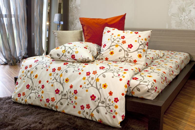 Really nice looking bed stock image. Image of skylight - 11513257