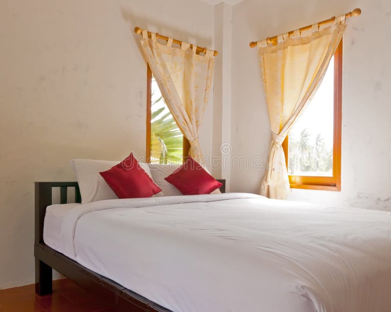 Bedroom on holiday stock photo. Image of indoor, decoration - 28685706