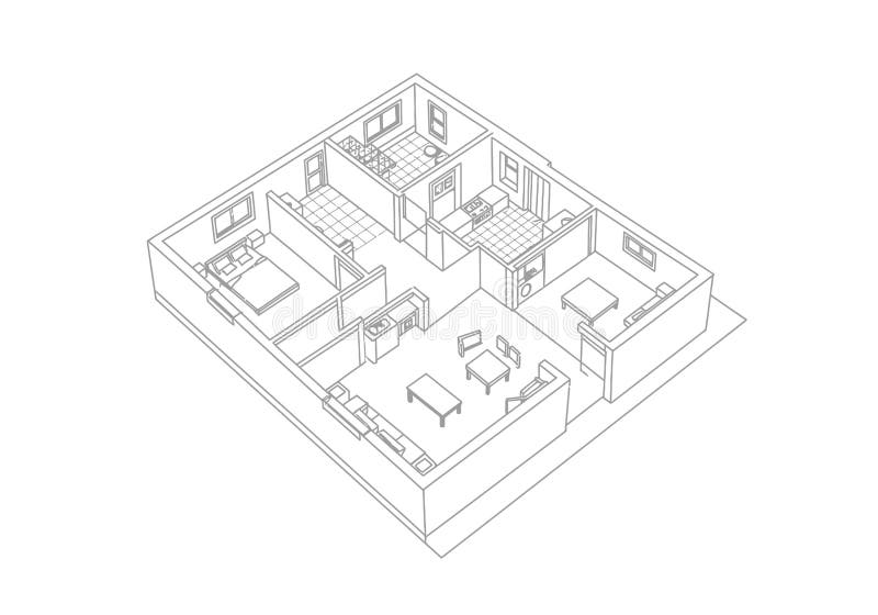 Interior Floorplan Layout Stock Illustrations – 1,691 Interior ...