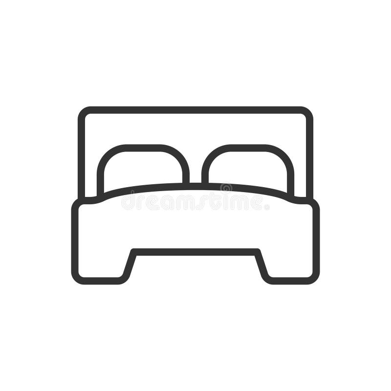 Bedroom icon - Bed icon stock illustration. Illustration of icon ...