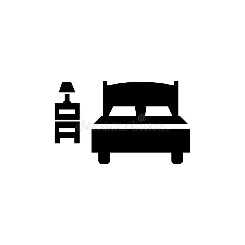 Bedroom Icon Logo Vector Design Stock Illustration - Illustration of ...