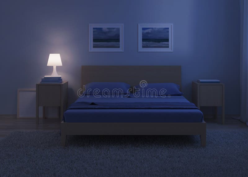 Bedroom Interior Cold Tones Stock Illustrations – 16 Bedroom Interior ...