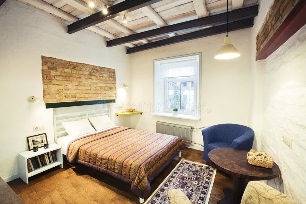 Bedroom stock photo. Image of comfortable, apartment - 34299606