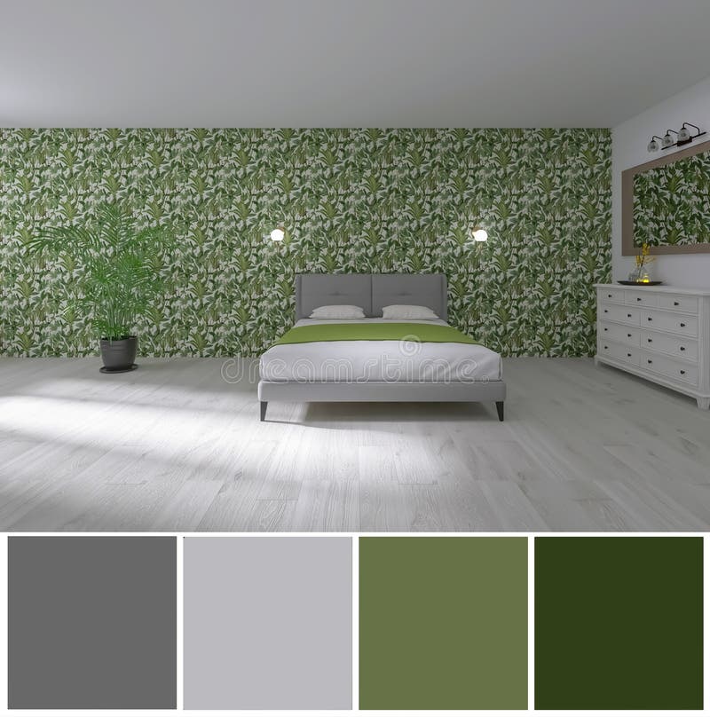 Bedroom Interior 3d Render, 3d Illustration Style Stock Illustration ... Bedroom Interior 3d Render, 3d Illustration Style Stock Illustration ...